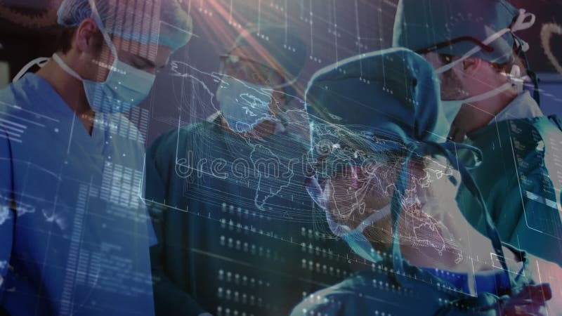 Animation of Data Processing Over Caucasian Surgeons during Surgery ...