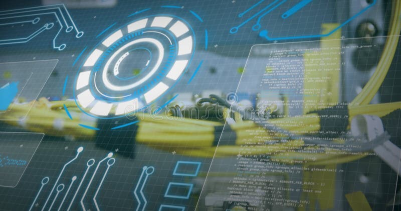 Animation of Data Processing Over Computer Wires Stock Footage - Video ...