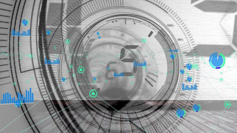 Animation of Data Processing Over Countdown Stock Footage - Video of ...