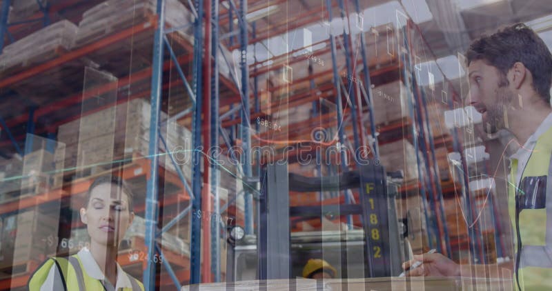 Animation of Data Processing Over Diverse Male and Female Workers ...