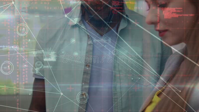 Animation of Data Processing Over Diverse Student Stock Footage - Video ...