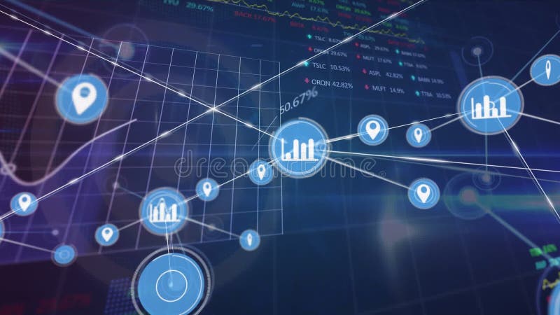 Animation of Data Processing Over Data Processing Stock Video - Video ...