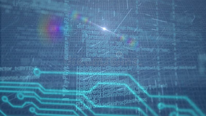 Animation Of Data Processing Over Glowing Computer Circuit Board Stock Video Video Of