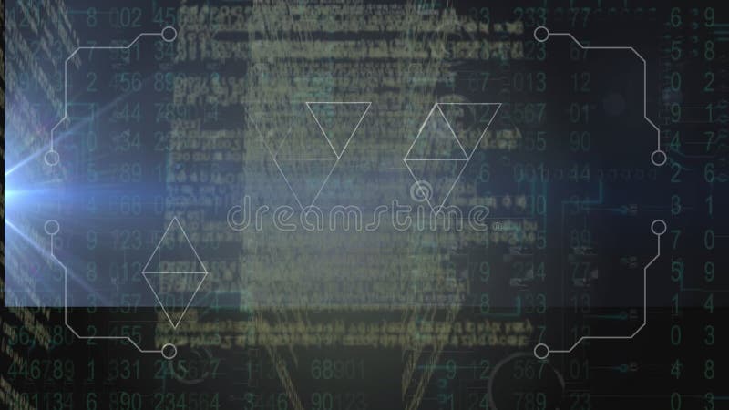 Animation Of Data Processing Over Glowing Computer Circuit Board Stock Footage Video Of