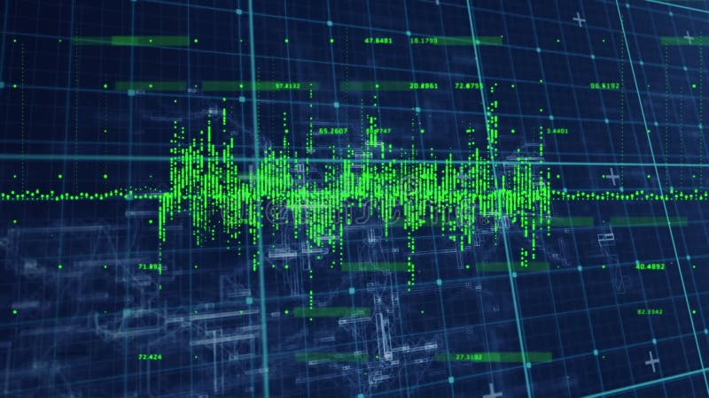 Animation of Data Processing Over Grid Stock Footage - Video of communication, internet: 254943454
