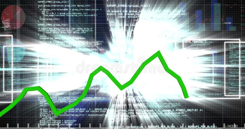 Animation of Data Processing Over Lights Stock Video - Video of ...