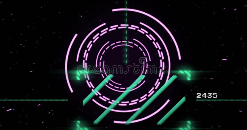 Animation of Data Processing Over Scope Scanning Stock Video - Video of science, animation ...