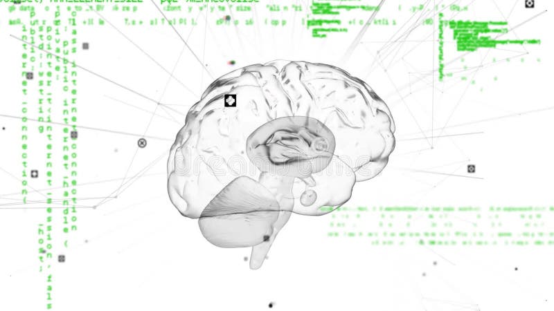 Animation of Data Processing Over Scope Scanning and Brain Stock ...