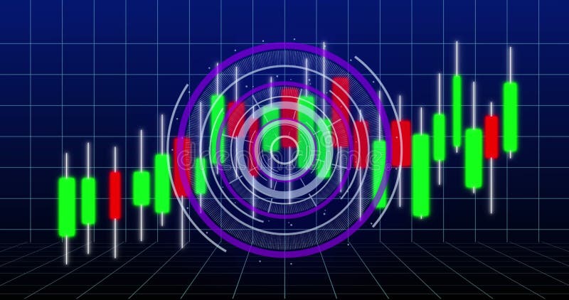 Animation of Data Processing Over Scope Scanning on Grid Stock Video - Video of animation ...