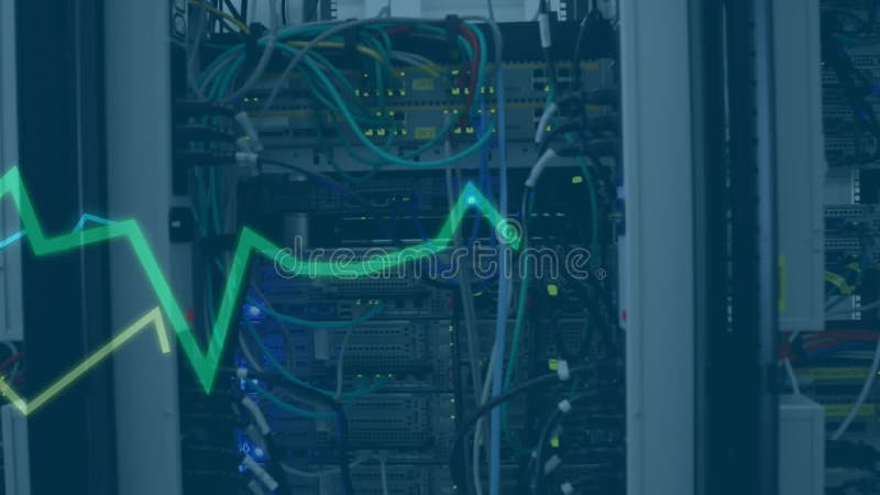 Animation of Data Processing Over Server Room Stock Footage - Video of interface, global: 309264244