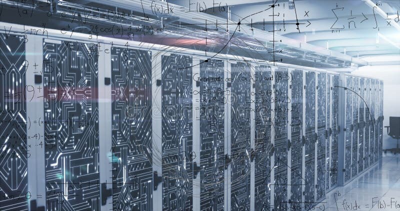Animation of Data Processing Over Server Room Stock Video - Video of ...