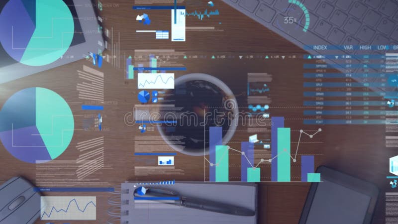 Animation of Data Processing Over Sugar Cube Falling in Coffee Cup with ...