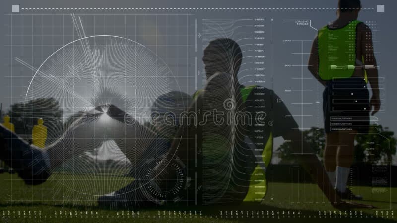 Data Processing with Soccer Players Training Stock Video - Video of ...