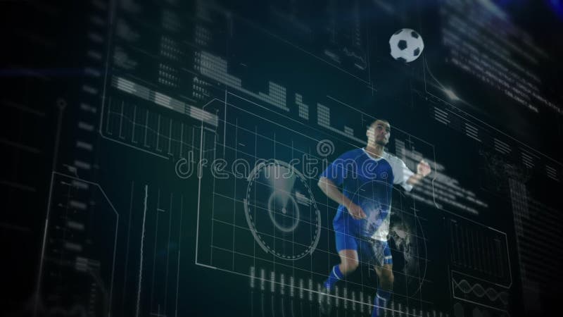 Data Processing with Football Player Playing Stock Footage - Video of ...