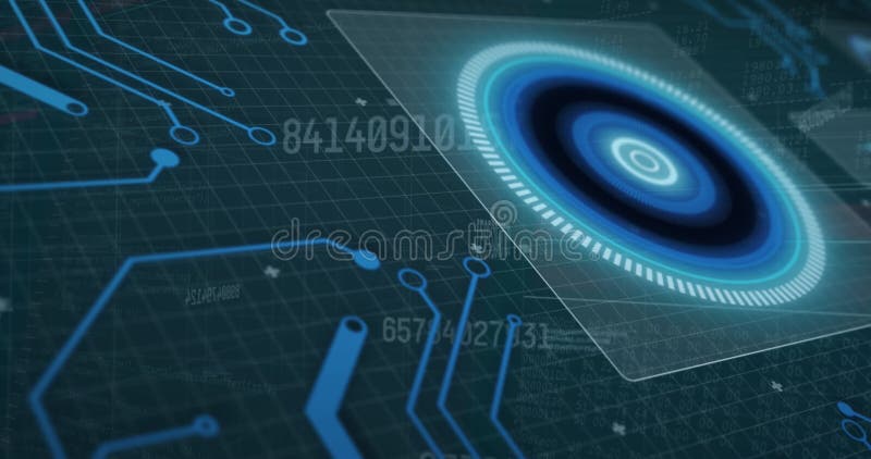 Animation Of Data Processing Scope Scanning And Computer Circuit Board 7953