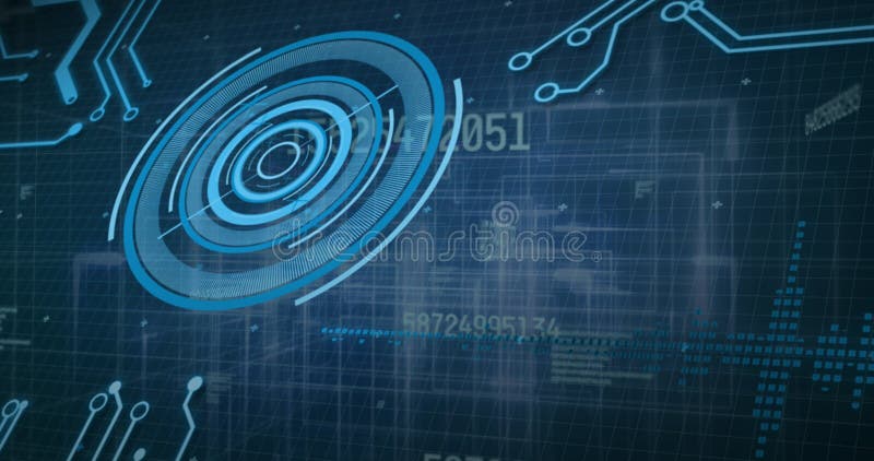 Animation of Data Processing, Scope Scanning and Computer Circuit Board Stock Footage - Video of ...