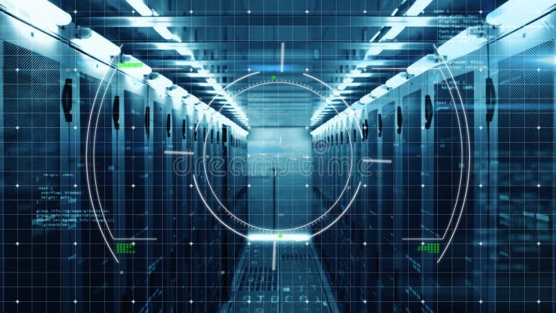 Animation of Data Processing and Scope Scanning Over Empty Computer ...