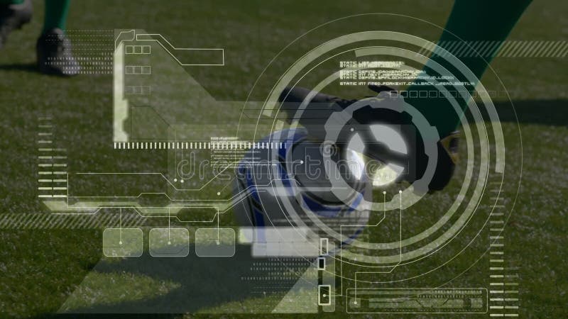 Animation of Data Processing and Scope Scanning Over Football Players ...