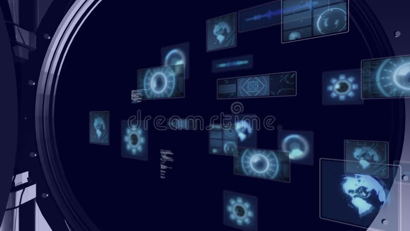 Animation Of Data Processing With Scope Scanning Over Safe Stock Footage Video Of Generated