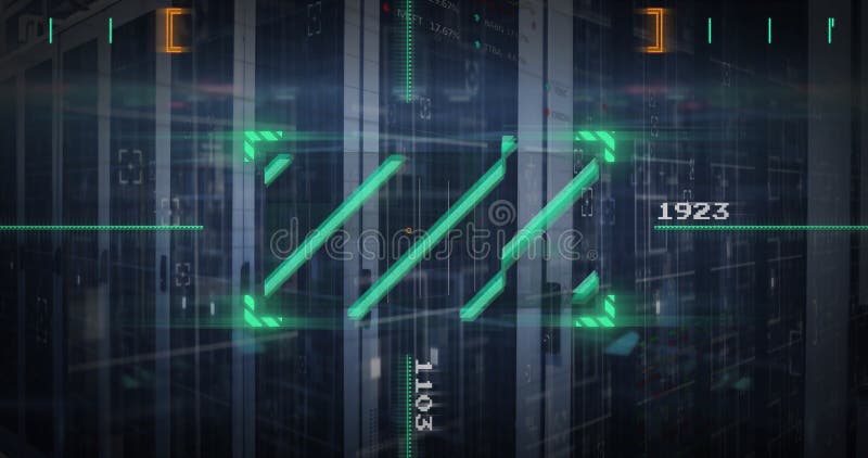 Animation of Data Processing with Scope Scanning Over Server Room Stock Video - Video of people ...