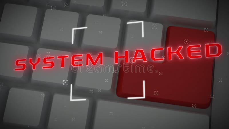 Animation of System Hacked Text and Shapes Over Data Processing Stock Footage - Video of ...