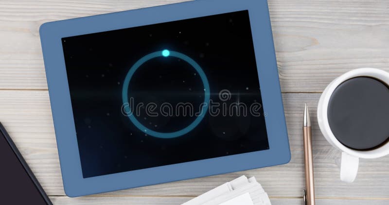 Animation of Data Processing on Tablet Screen Stock Footage - Video of ...