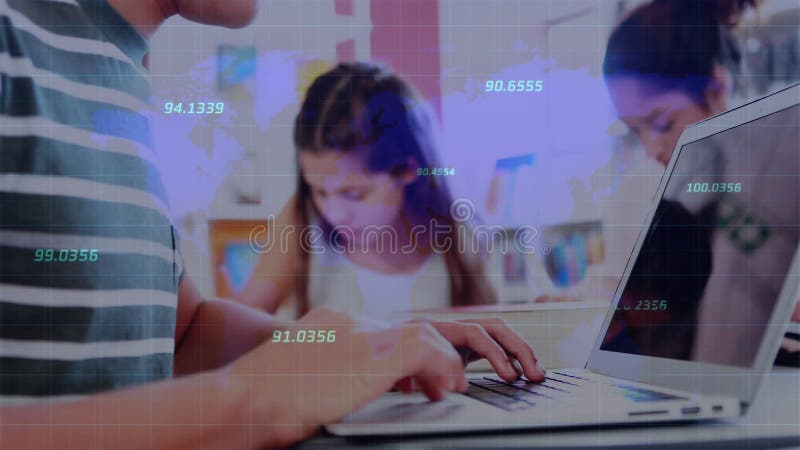 Animation of Data Processing and World Map Over Diverse Students Using ...