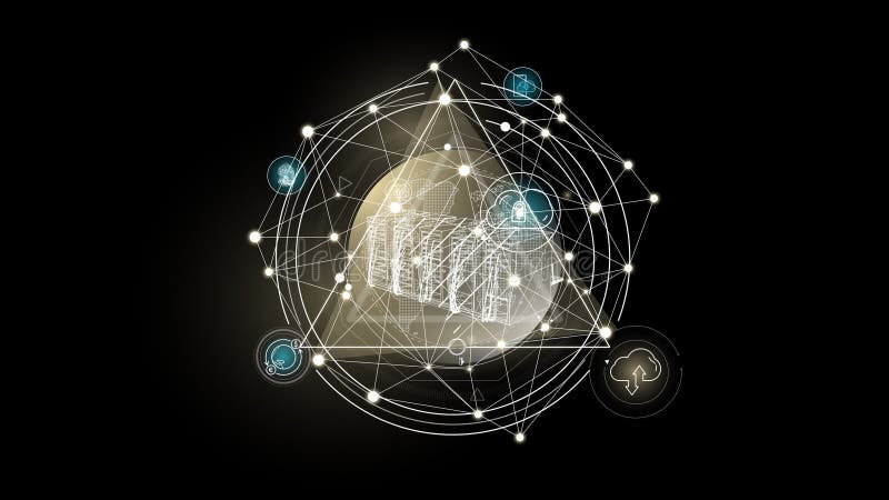 Infographics about the Protection of Personal and Corporate Data. 3D ...