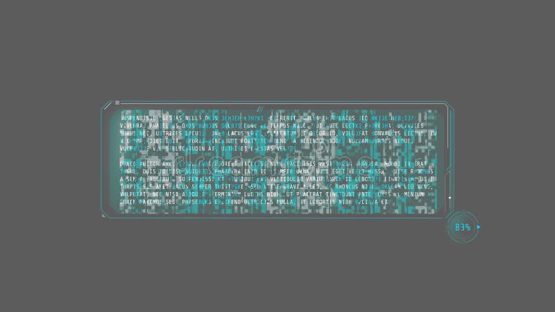 Medium Text Decoding Window with Color Glitch Effect. Stock Footage ...
