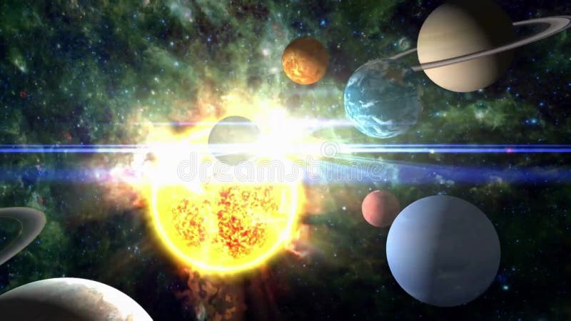 Animation Depicting the Planets Around the Sun. Stock Footage - Video ...