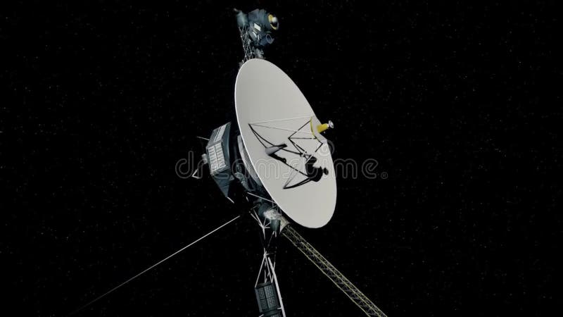 Animation Depicting the Voyager Spaceprobe in Deep Space. Stock Video ...