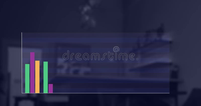 Animation of Diagram Over Empty Room Stock Footage - Video of computer ...