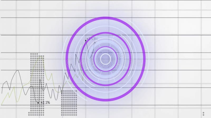 Animation Of Diagrams And Data Processing Over Scope Scanning Stock Footage Video Of Digital