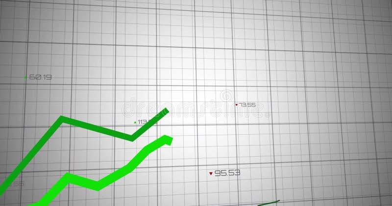 Animation of Diagrams and Data Processing on White Background Stock ...