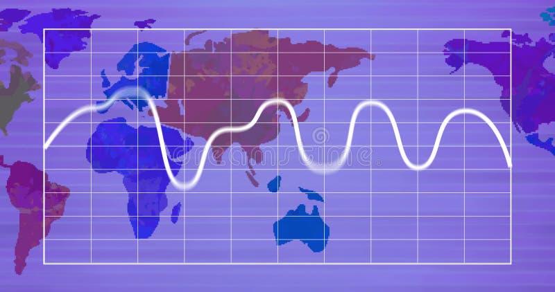 Animation of Diagrams Over World Map Stock Footage - Video of cyber ...