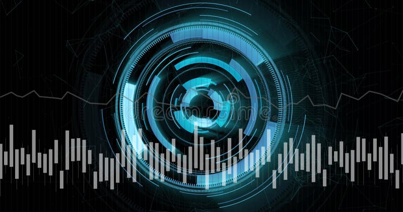 Animation of Diagrams and Scope Scanning Over Data Processing Stock Footage - Video of abstract ...