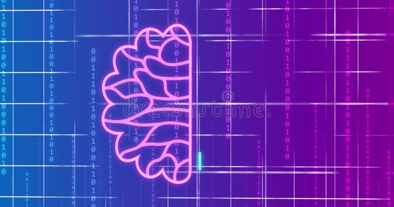 Animation Of Digital Brain With Ai Text Over Binary Coding Stock Video Video Of Text Coding
