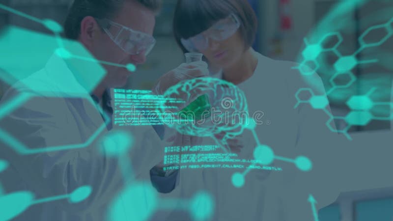 Animation of Digital Brain, Molecules and Data Processing Over Diverse ...