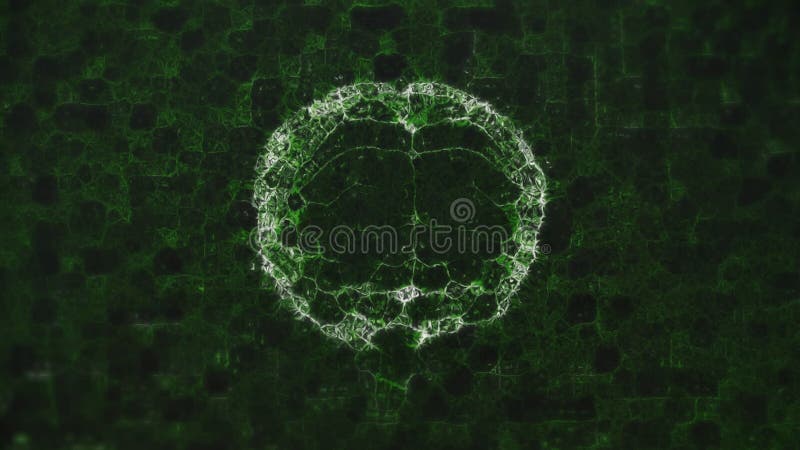 Animation of Digital Brain Moving on Black Background Stock Video ...