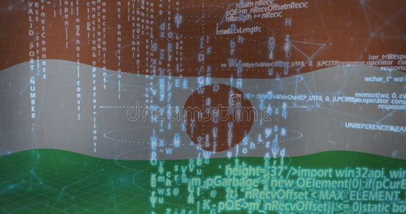 Animation of Digital Code and Programming Symbols Overlaying Indian Flag Colors Stock Video ...