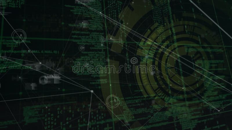 Animation Of Digital Data Forming Complex Network Patterns And