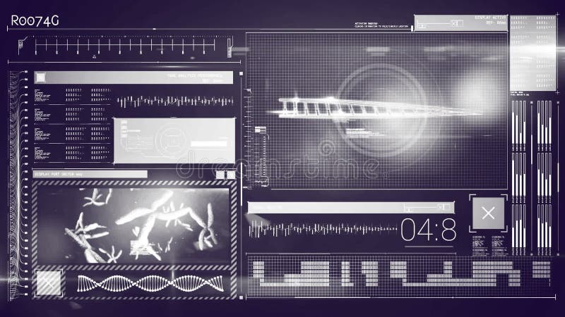 Animation of Digital Data Processing and Dan Strand Over Black ...