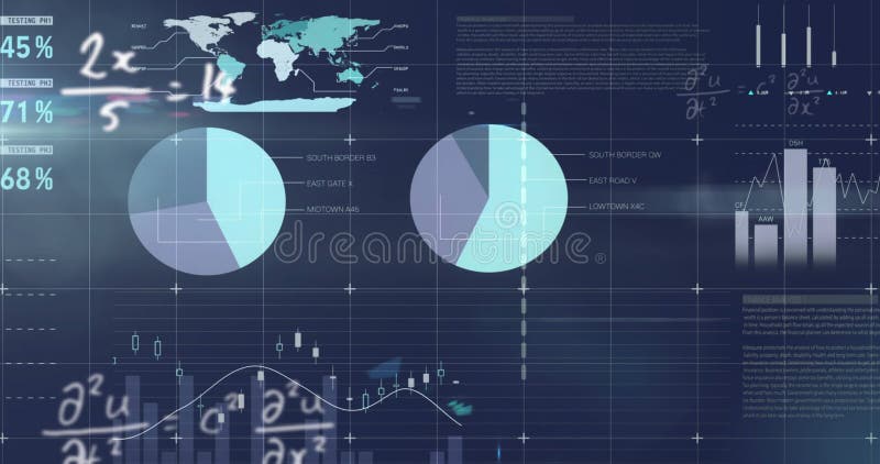 Animation of Digital Data Processing Over Black Background Stock Video ...