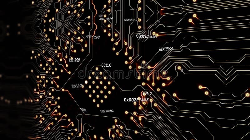 Animation Of Digital Data Processing Over Computer Circuit Board Stock Video Video Of