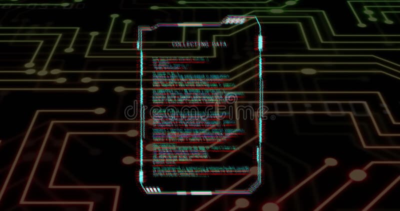 Animation of Digital Data Processing Over Computer Circuit Board Stock Footage - Video of ...