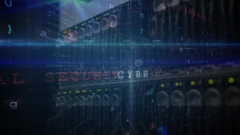 Animation of Digital Data Processing Over Control Panel Stock Video ...