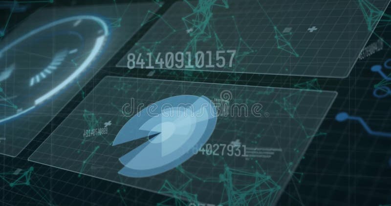 Animation of Digital Data Processing Over Screens Stock Video - Video ...