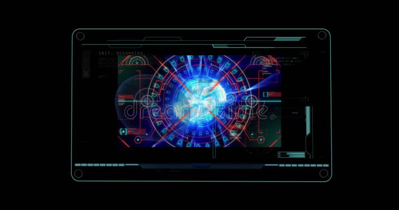 Animation of Digital Data Processing Over Screens Stock Footage - Video ...