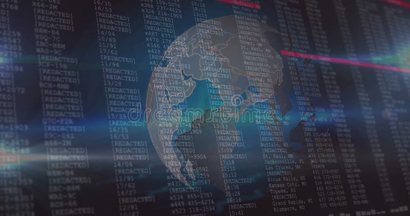 Animation of Digital Data Processing and Screen Stock Video - Video of ...