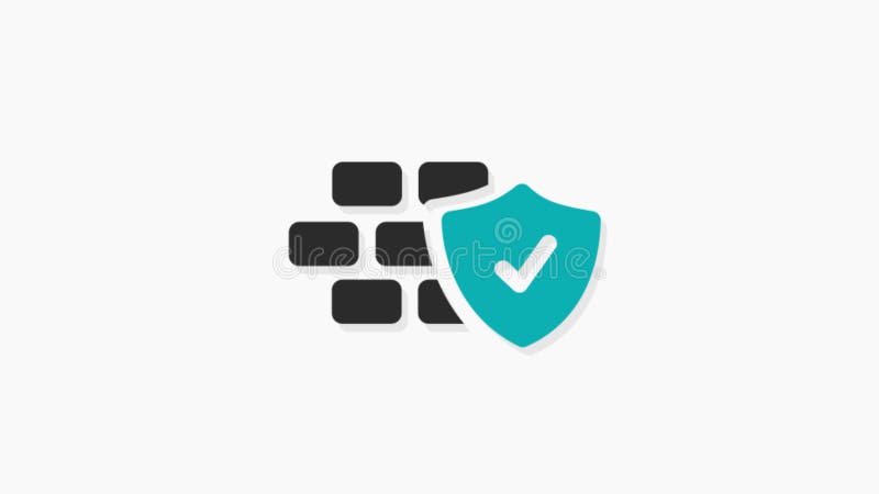 Firewall and Shield Icon Animation Stock Video - Video of icon, network ...